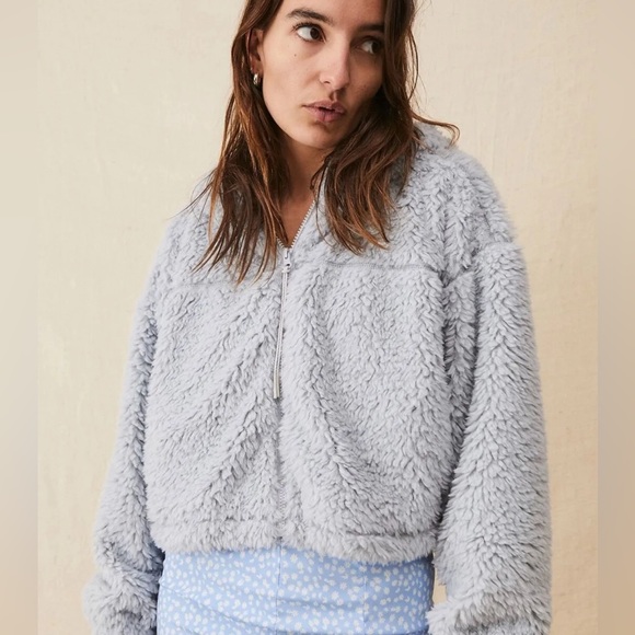 BDG | Jackets & Coats | Urban Outfitters Bdg Hooded Cropped Baby Blue ...
